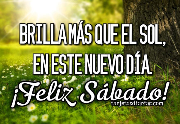 BRILLA MÁS QUE EL SOL EN ESTE NUEVO DÍA ¡FELIZ SÁBADO! - Tarjetas Diarias