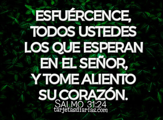 ESFUÉRCENCE TODOS USTEDES LOS QUE ESPERAN EN EL SEÑOR Y TOME ALIENTO SU ...