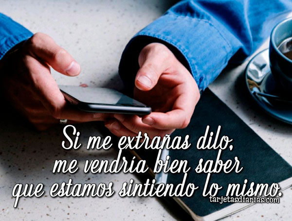 SI ME EXTRAÑAS DILO, ME VENDRÍA BIEN SABER QUE ESTAMOS SINTIENDO LO ...