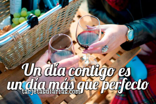 UN DÍA CONTIGO ES UN DÍA MÁS QUE PERFECTO - Tarjetas Diarias