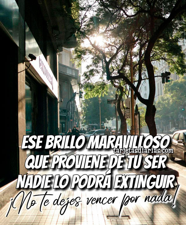 ESE BRILLO MARAVILLOSO QUE PROVIENE DE TU SER, NADIE LO PODRÁ EXTINGUIR ...