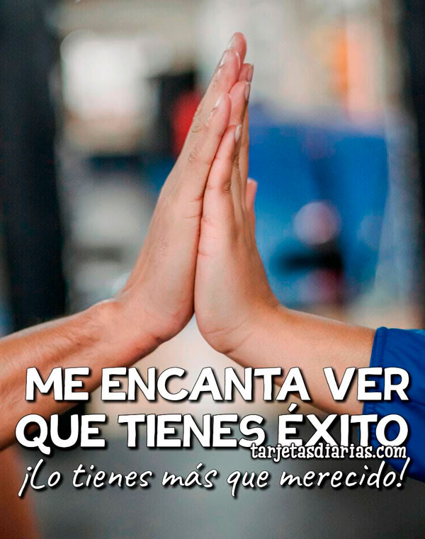 ME ENCANTA VER QUE TIENES ÉXITO - Tarjetas Diarias