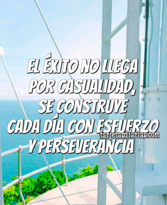 EL ÉXITO NO LLEGA POR CASUALIDAD, SE CONSTRUYE CADA DÍA CON ESFUERZO Y ...