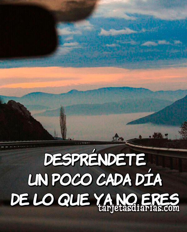 DESPRÉNDETE UN POCO CADA DÍA DE LO QUE YA NO ERES - Tarjetas Diarias