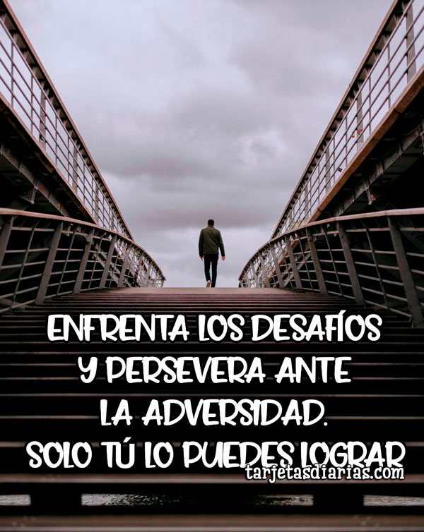 ENFRENTA LOS DESAFÍOS Y PERSEVERA ANTE LA ADVERSIDAD. SOLO TÚ LO PUEDES ...