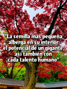 “LA SEMILLA MÁS PEQUEÑA ALBERGA EN SU INTERIOR EL POTENCIAL DE UN ...