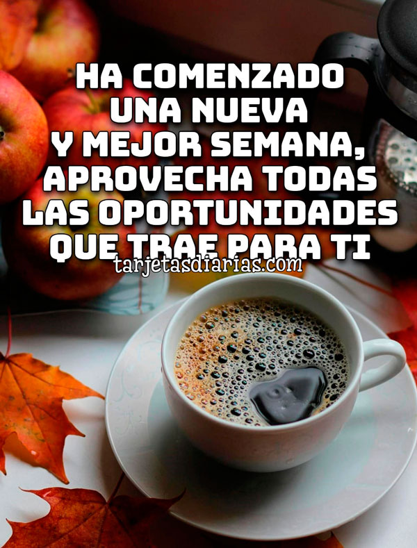 HA COMENZADO UNA NUEVA YMEJOR SEMANA, APROVECHA TODAS LAS OPORTUNIDADES ...