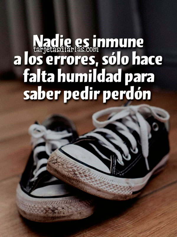 NADIE ES INMUNE A LOS ERRORES, SÓLO HACE FALTA HUMILDAD PARA SABER ...