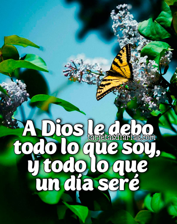 A DIOS LE DEBO TODO LO QUE SOY, Y TODO LO QUE UN DÍA SERÉ - Tarjetas ...