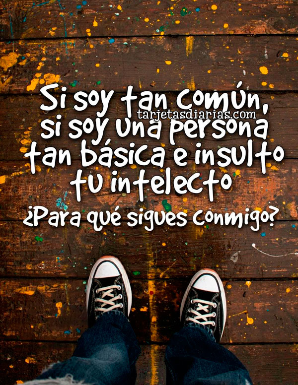 SI SOY TAN COMÚN, SI SOY UNA PERSONA TAN BÁSICA E INSULTO TU INTELECTO ...
