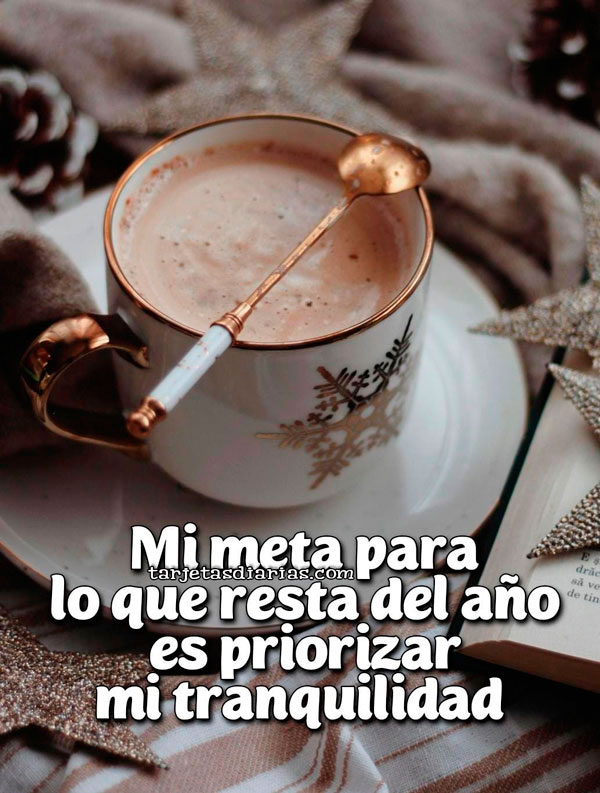 MI META PARA LO QUE RESTA DEL AÑO ES PRIORIZAR MI TRANQUILIDAD ...