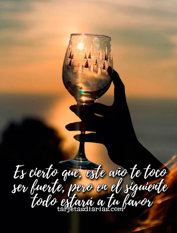 ES CIERTO QUE, ESTE AÑO TE TOCÓ SER FUERTE, PERO EN EL SIGUIENTE TODO ...